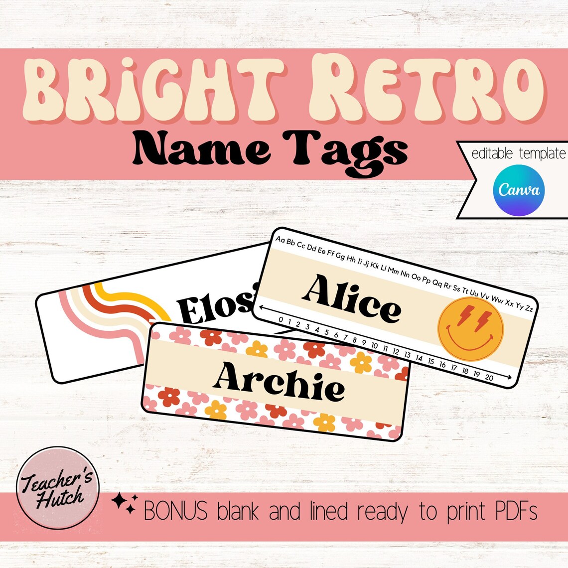 Retro Name Tags Classroom Decor Elementary Classroom Labels - Etsy