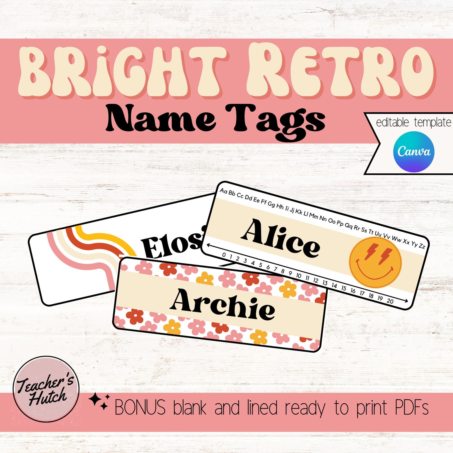 Retro Name Tags Classroom Decor Elementary Classroom Labels - Etsy