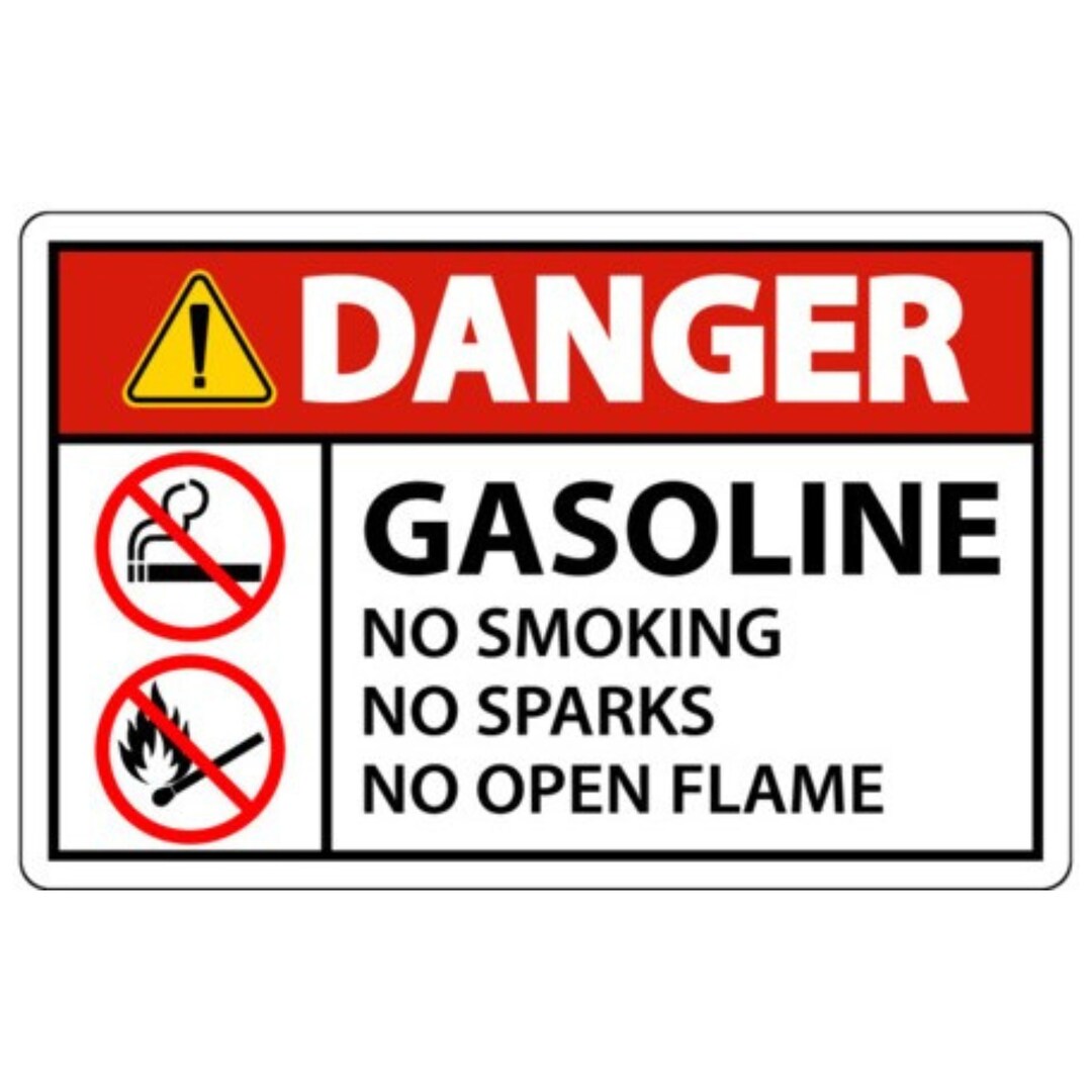 No Smoking Signs Collection Gasoline Danger Caution - Etsy