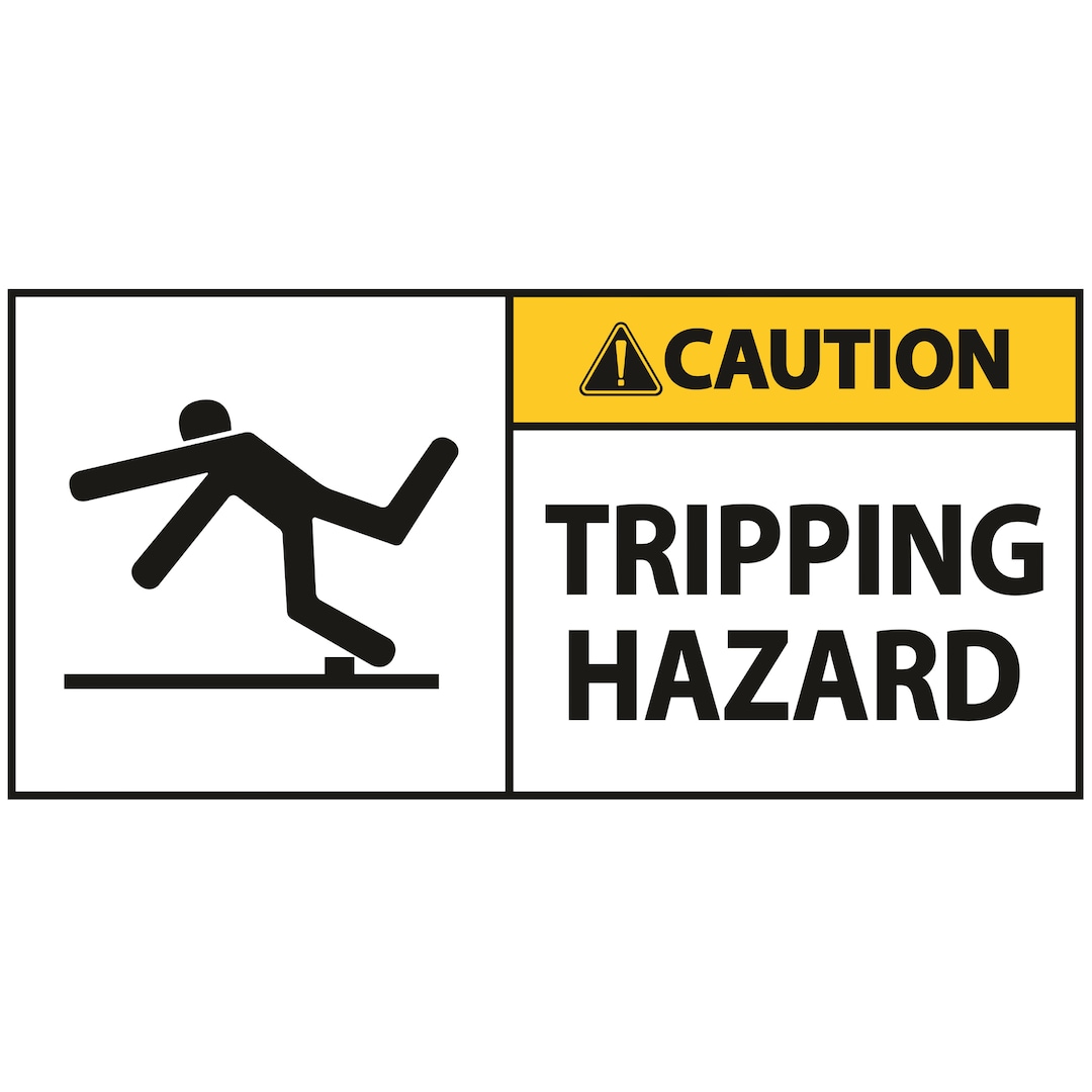 Tripping Hazard Safety Signs Collection, Tripping Hazard, Health ...