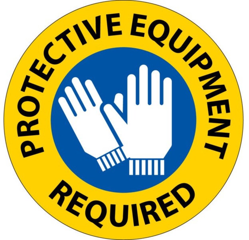 Safety Gloves Required Signs Collection, Danger, Caution, Warning ...