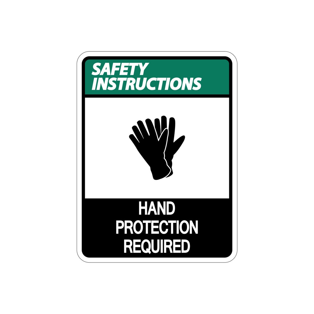 Hand Protection Required Sign, Danger, Caution, Warning, Hazard, Health ...