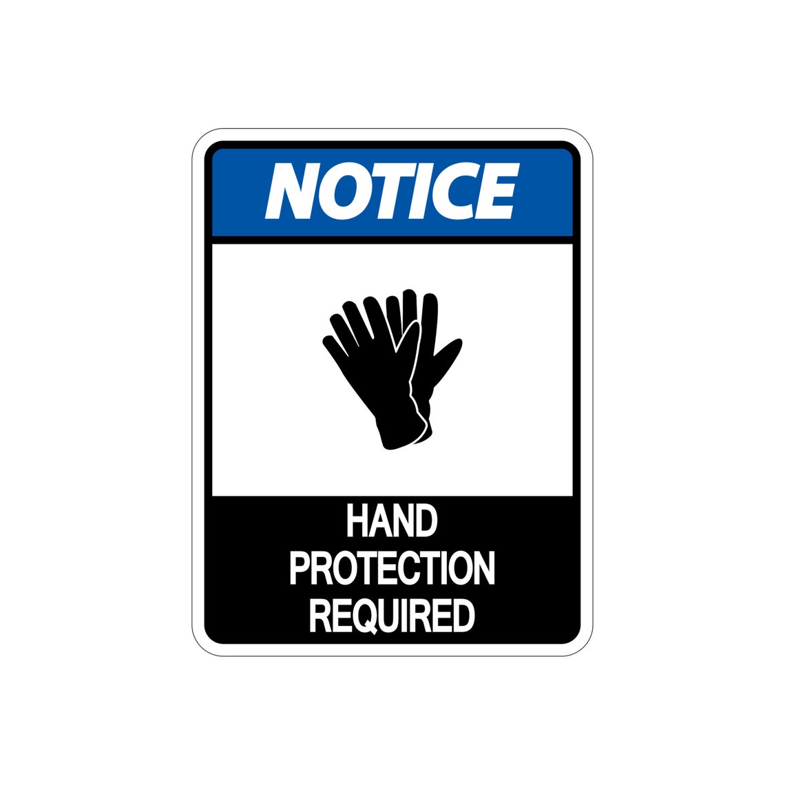 Safety Gloves Required Signs Collection, Danger, Caution, Warning ...