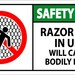 Razor Wire Sign, Danger, Caution, Warning, Hazard, Health & Safety Sign ...