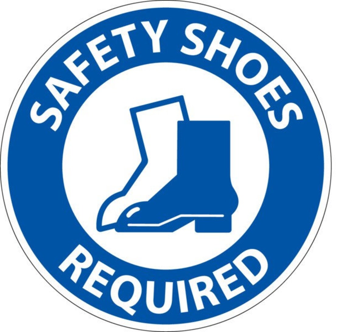 Safety Shoes Required Signs Collection, Danger, Caution, Warning ...