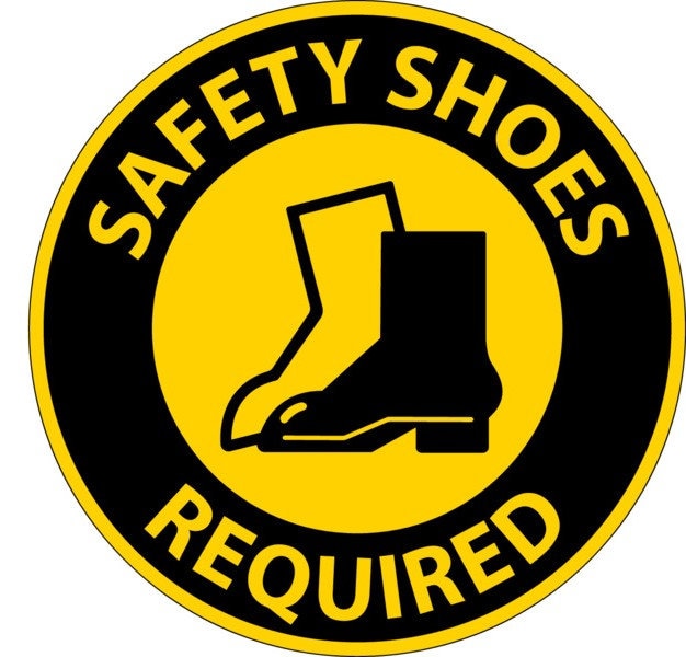 Safety Shoes Required Signs Collection, Danger, Caution, Warning ...