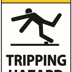 Tripping Hazard Safety Signs Collection Tripping Hazard - Etsy