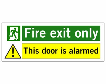 Down Fire Exit Arrow Sign, Danger, Caution, Warning, Hazard, Health ...