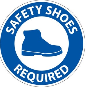 Safety Shoes Required Signs Collection, Danger, Caution, Warning ...