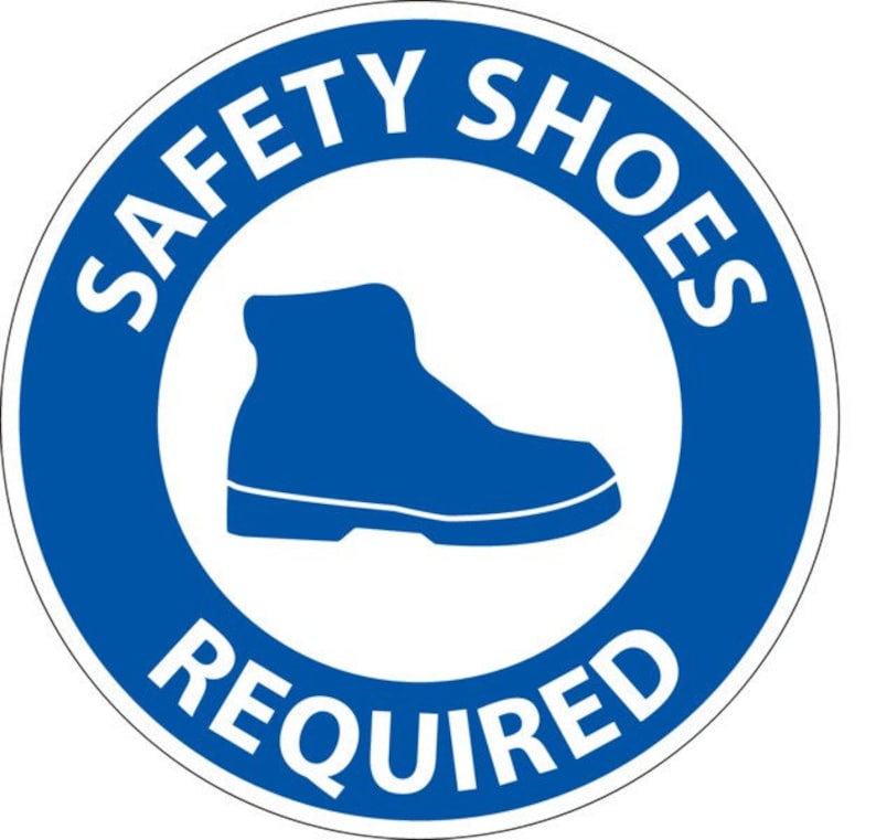 Safety Shoes Required Signs Collection, Danger, Caution, Warning ...