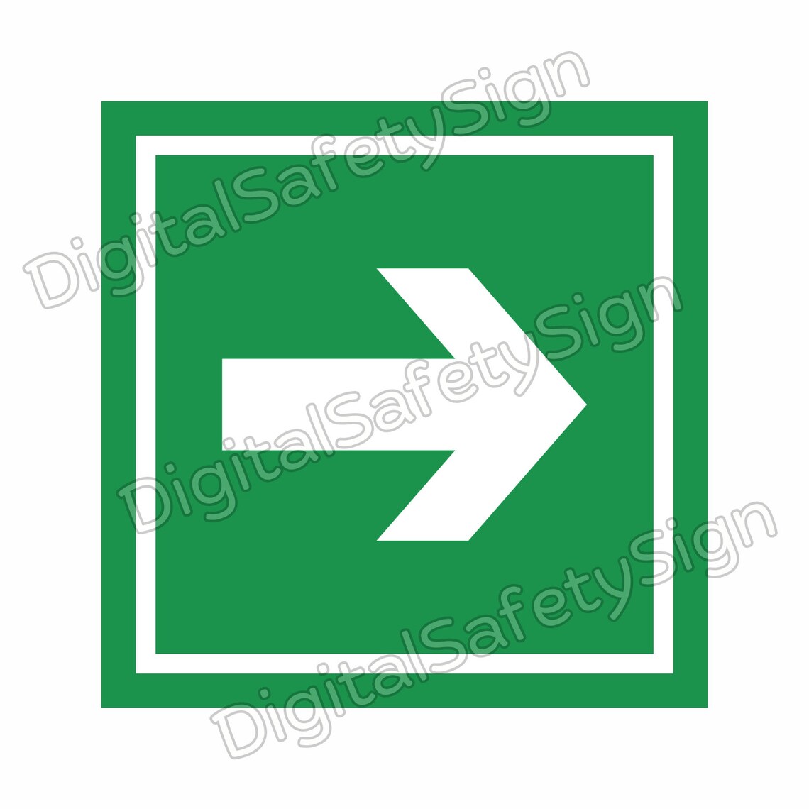 Right Fire Exit Arrow Sign, Danger, Caution, Warning, Hazard, Health ...