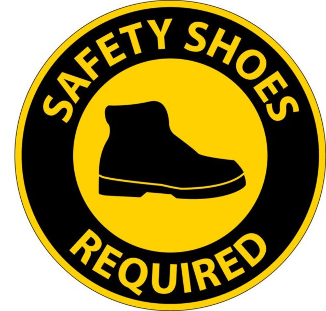 Safety Shoes Required Signs Collection, Danger, Caution, Warning ...