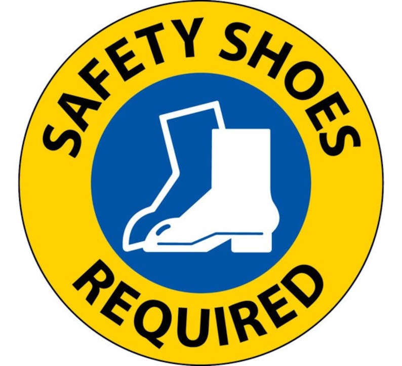 Safety Shoes Required Signs Collection, Danger, Caution, Warning ...