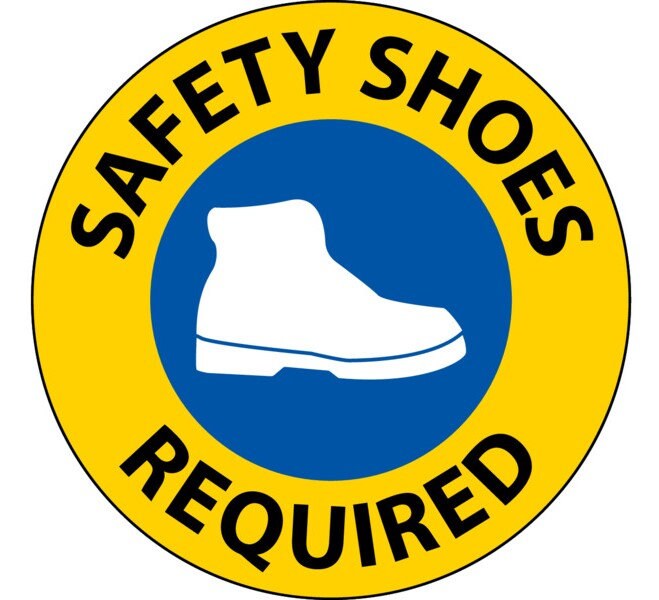 Safety Shoes Required Signs Collection, Danger, Caution, Warning ...
