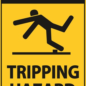 Tripping Hazard Safety Signs Collection Tripping Hazard - Etsy