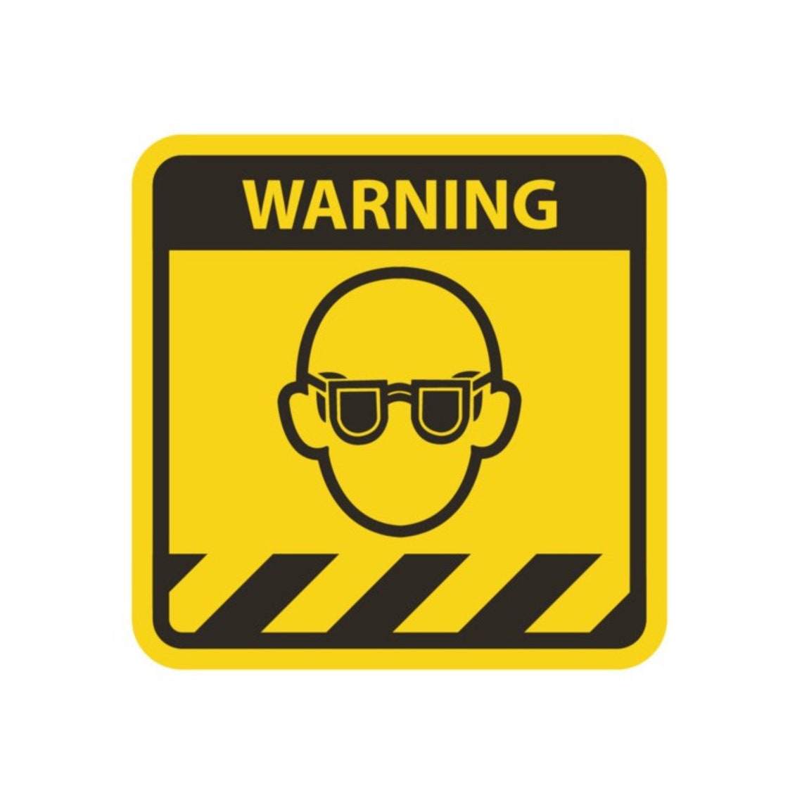 Safety Glasses Signs Collection, Danger, Caution, Warning, Hazard ...
