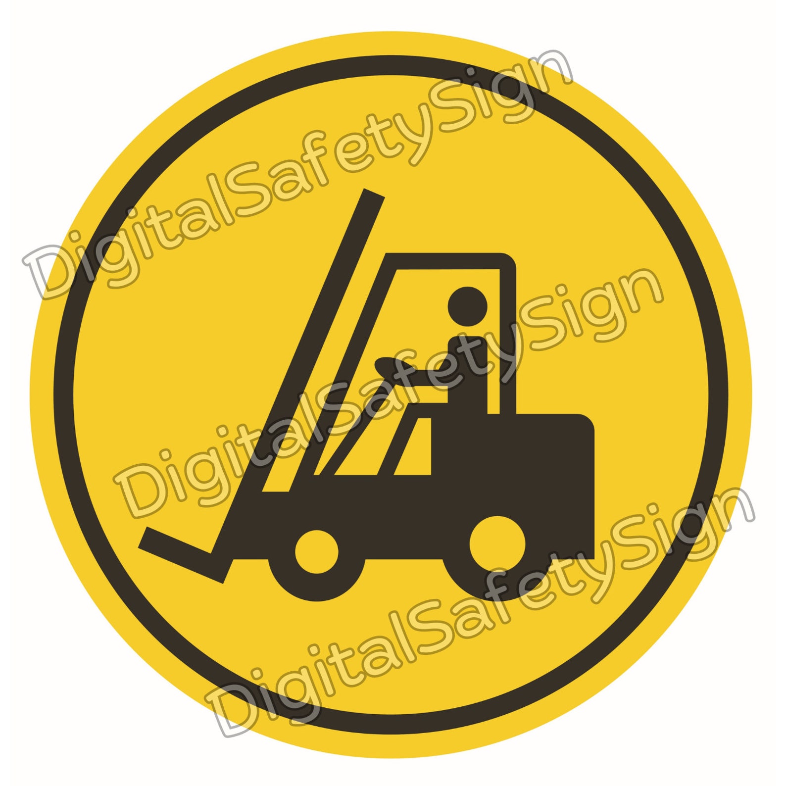 Forklift Truck Safety Signs Collection, FLT, Health & Safety Sign ...