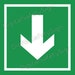 Down Fire Exit Arrow Sign, Danger, Caution, Warning, Hazard, Health ...