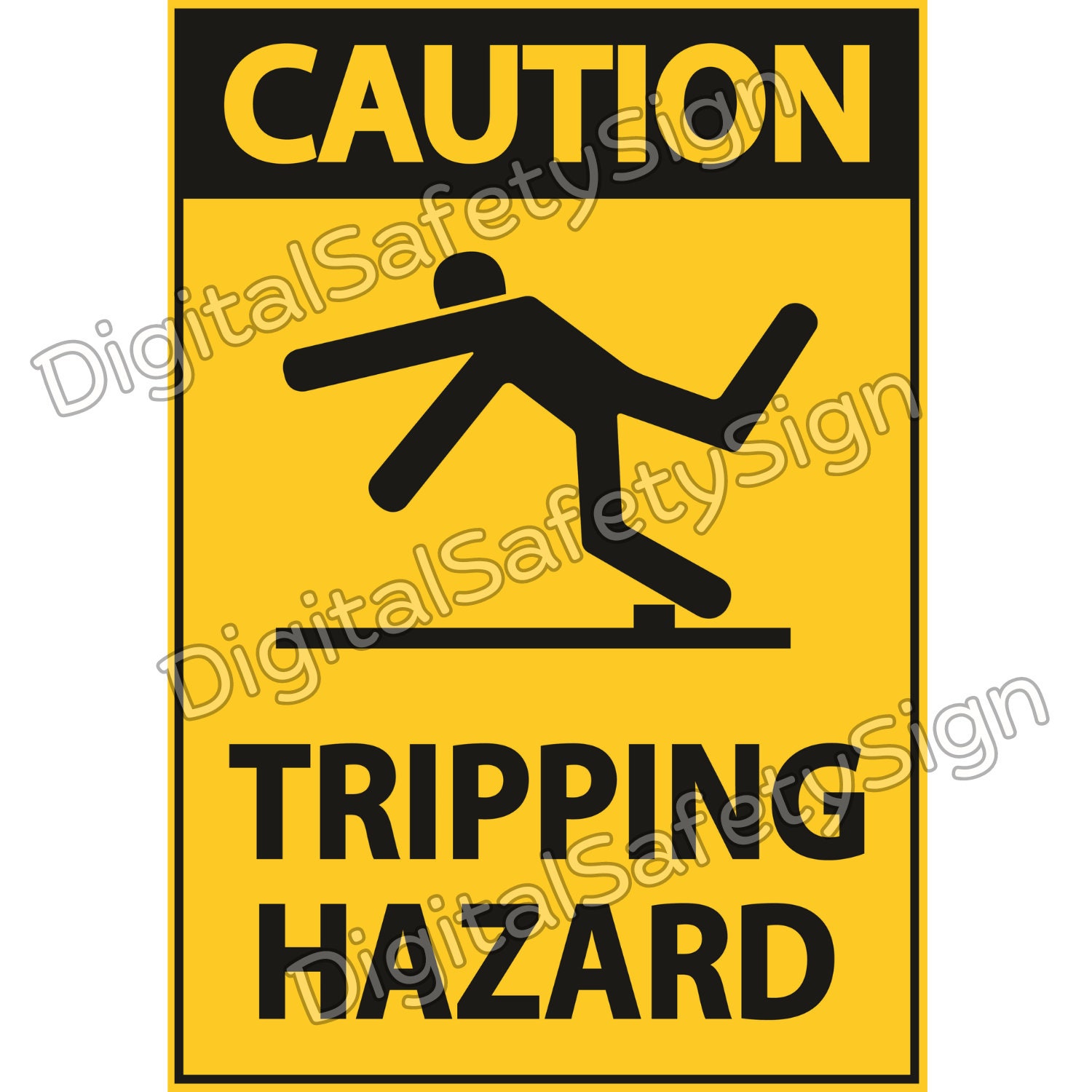 Tripping Hazard Safety Signs Collection, Tripping Hazard, Health ...