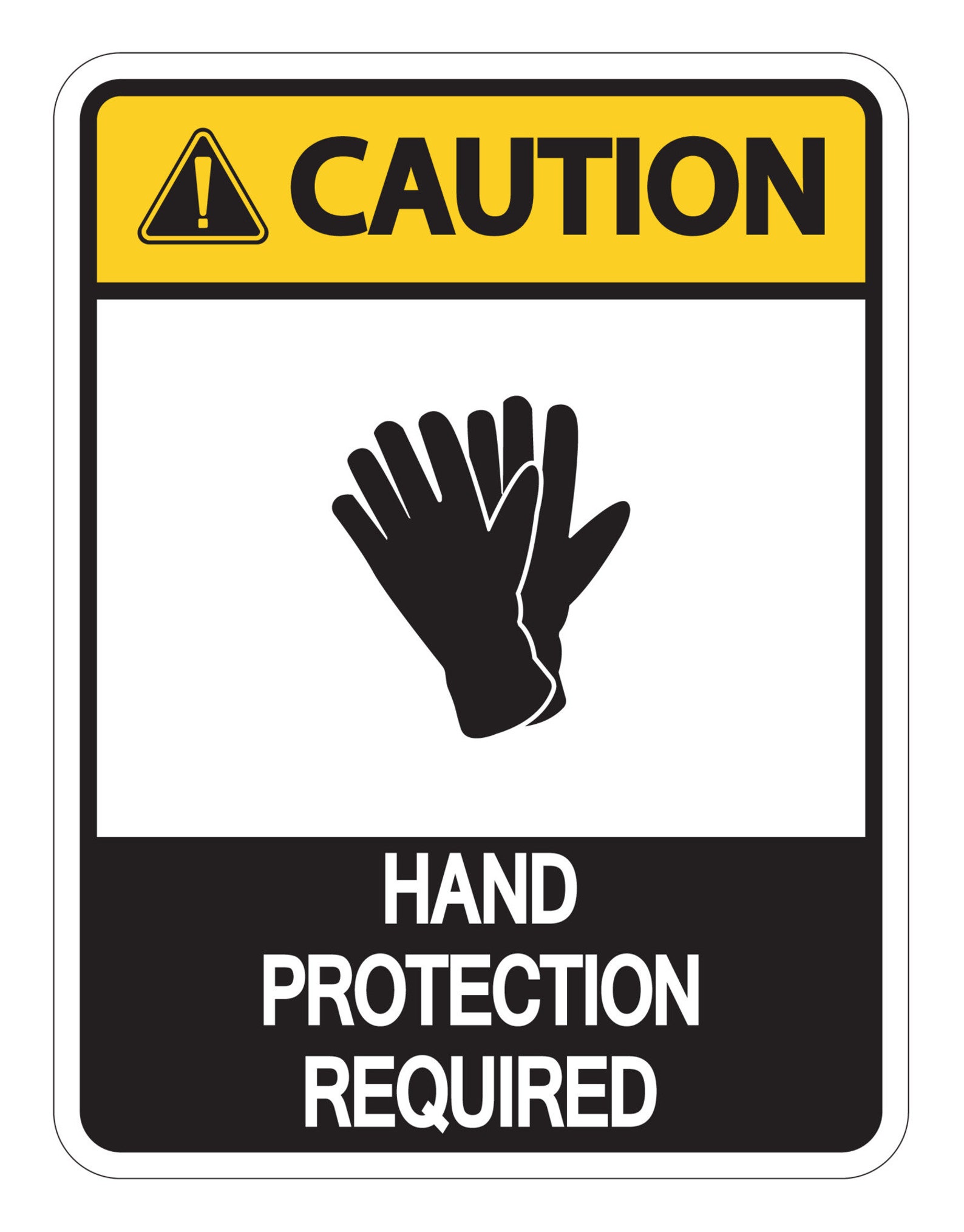 Safety Gloves Required Signs Collection, Danger, Caution, Warning ...