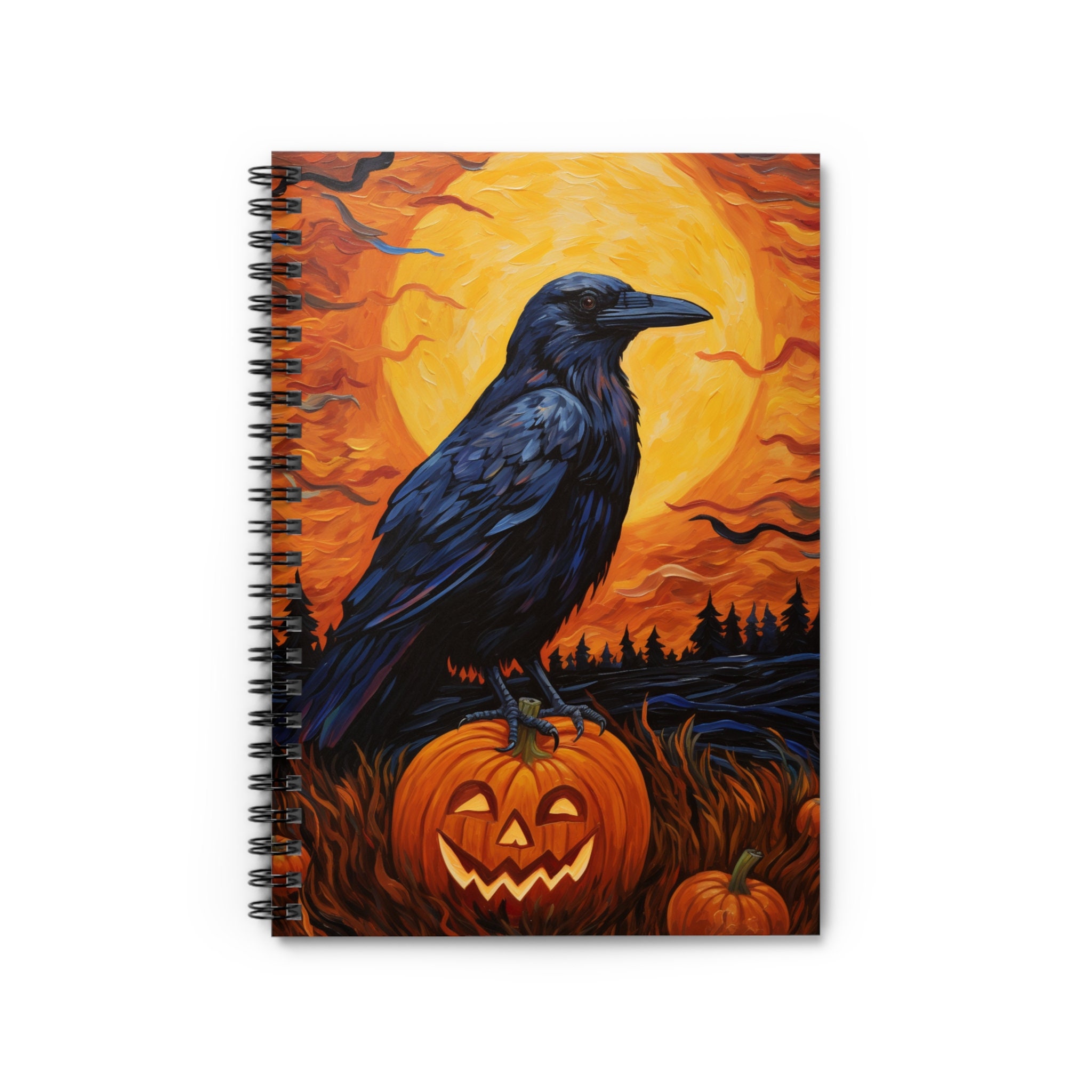 Raven Notebook, Raven Journal, Raven Journal Gift, Halloween Journal ...