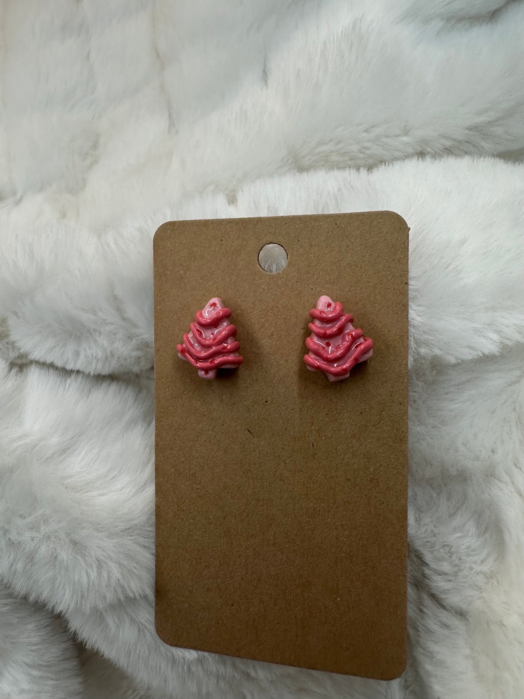 Pink Little Debbie Christmas Tree Studs - Etsy