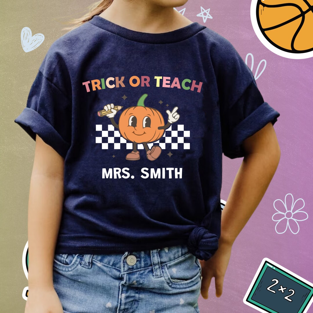 Halloween Trick-or-teach Shirt Funny Halloween Shirt - Etsy