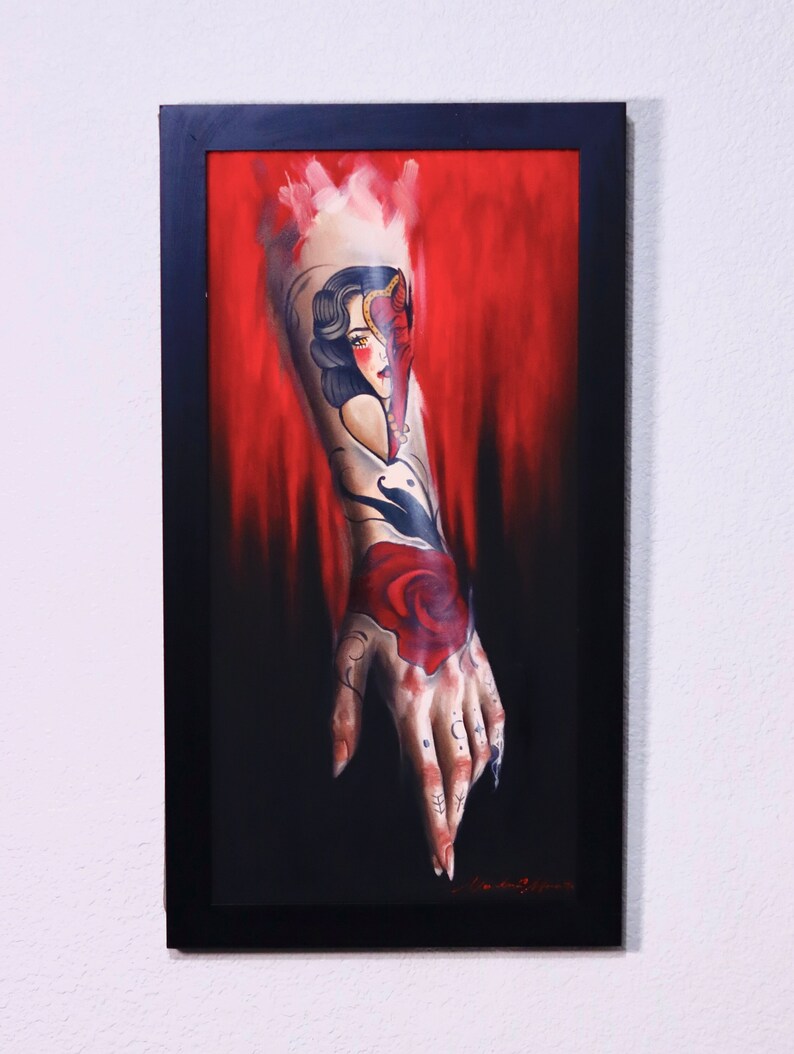 Original Tattoo Arm Painting - Etsy
