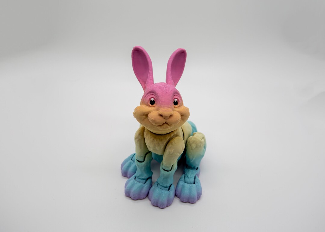 Bunny Rabbit Easter Bunny 3D Printed Articulated Fidget - Etsy