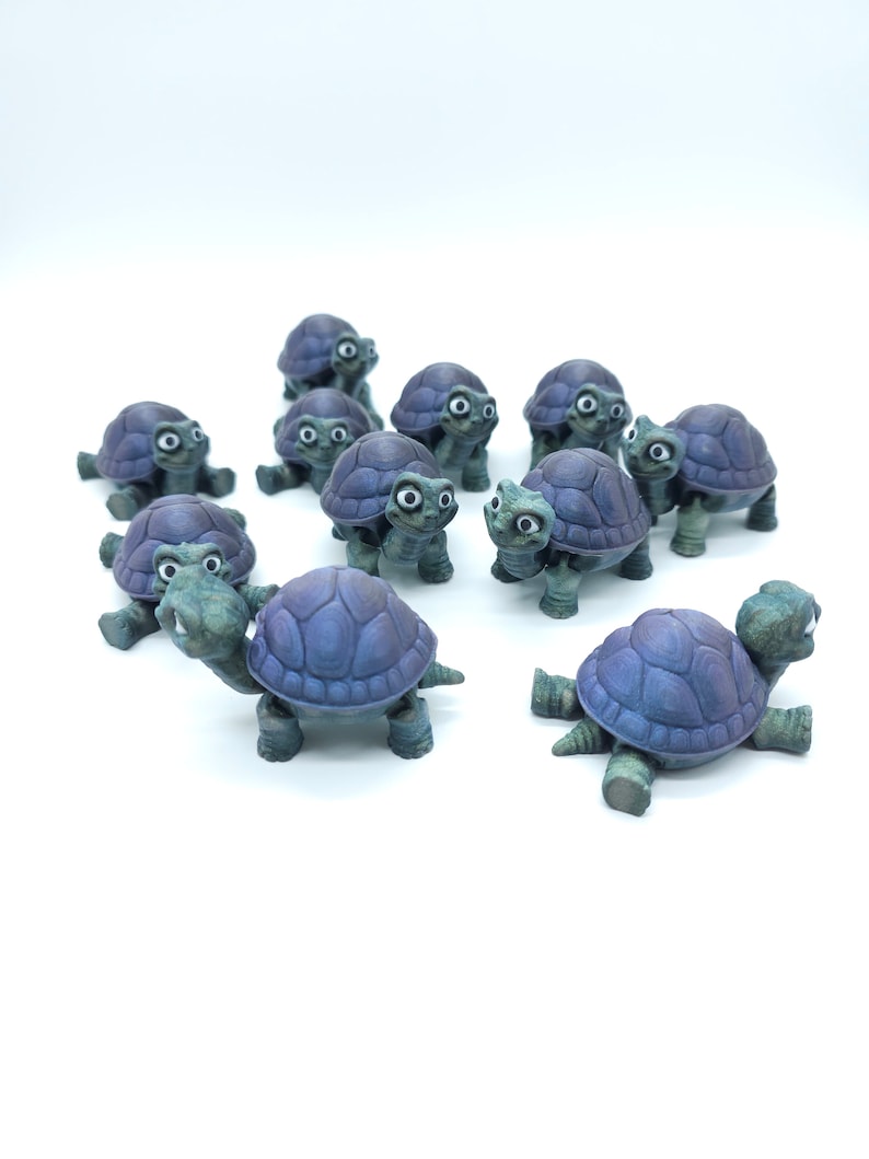 Articulating Turtle Party Favors 3d Printed Articulated Turtle Turtle ...