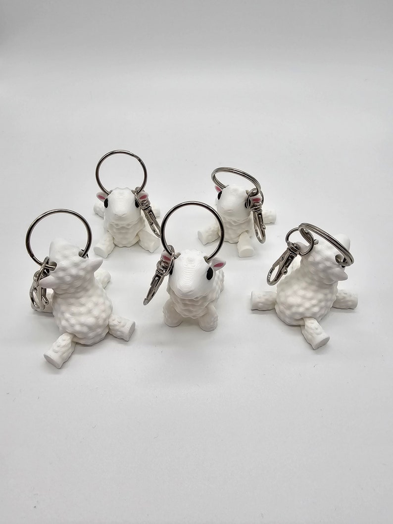Baby Lamb Keychain 3D Printed Lamb Lover Sheep Animal Lover Sea Lover ...