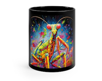 Praying Mantis Pottery Mug Coffee Cup Handmade Stoneware Functional ...