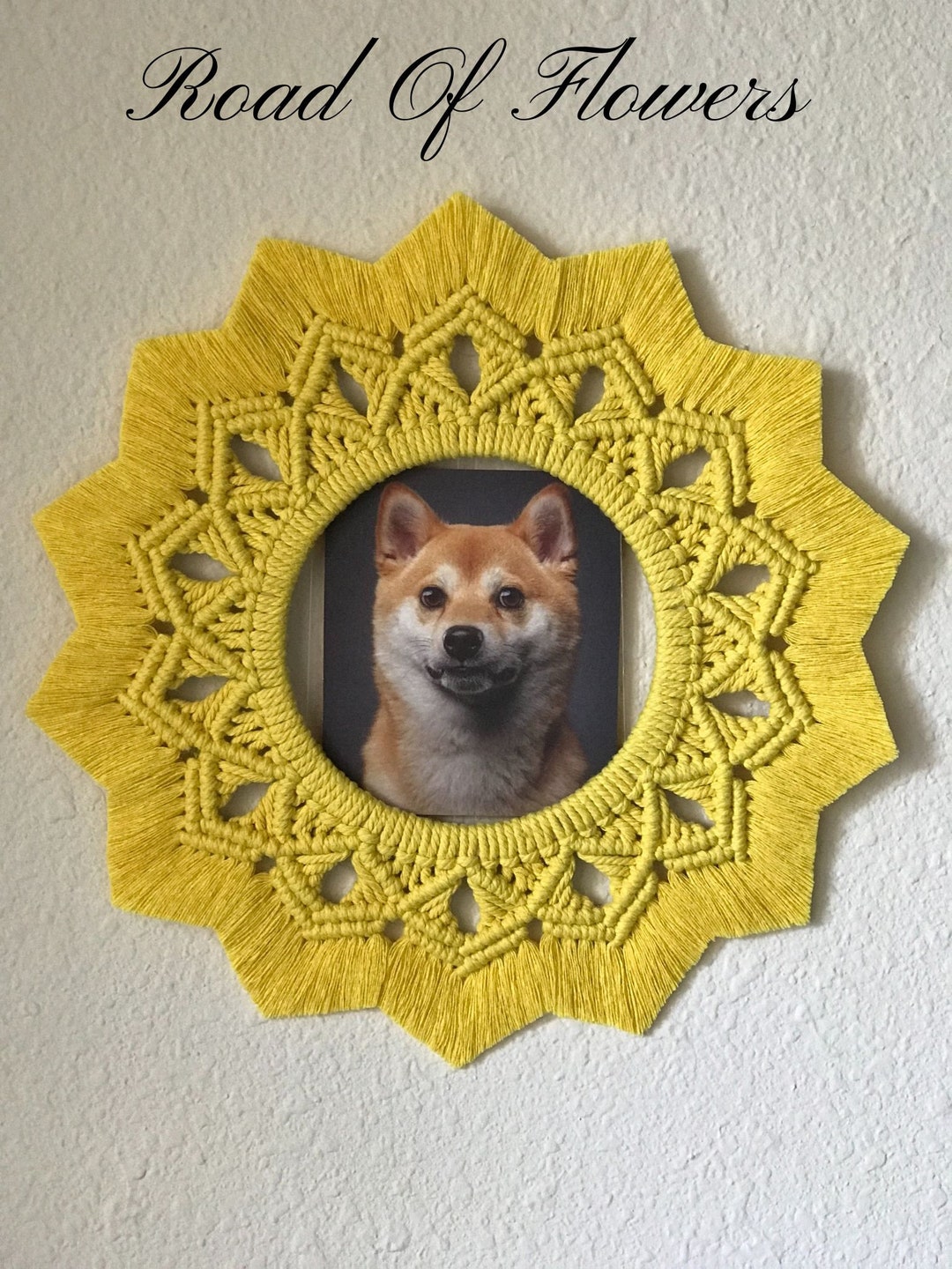 Macrame Photo Frame "sunrise" - Etsy