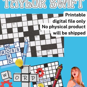 Taylor Swift Crossword Puzzle - Etsy