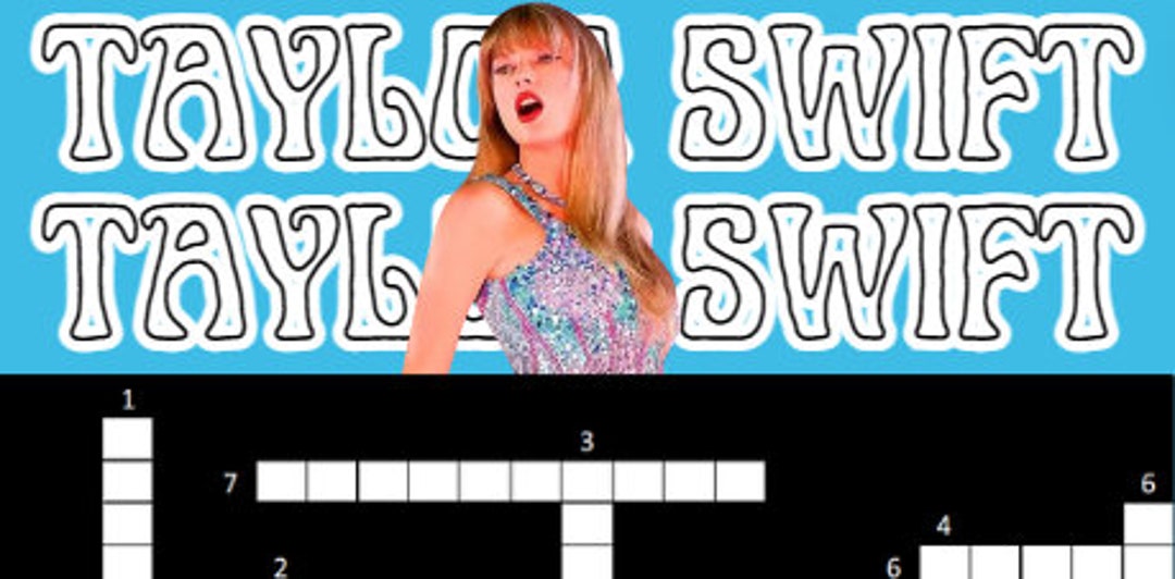 Taylor Swift Crossword Puzzle - Etsy