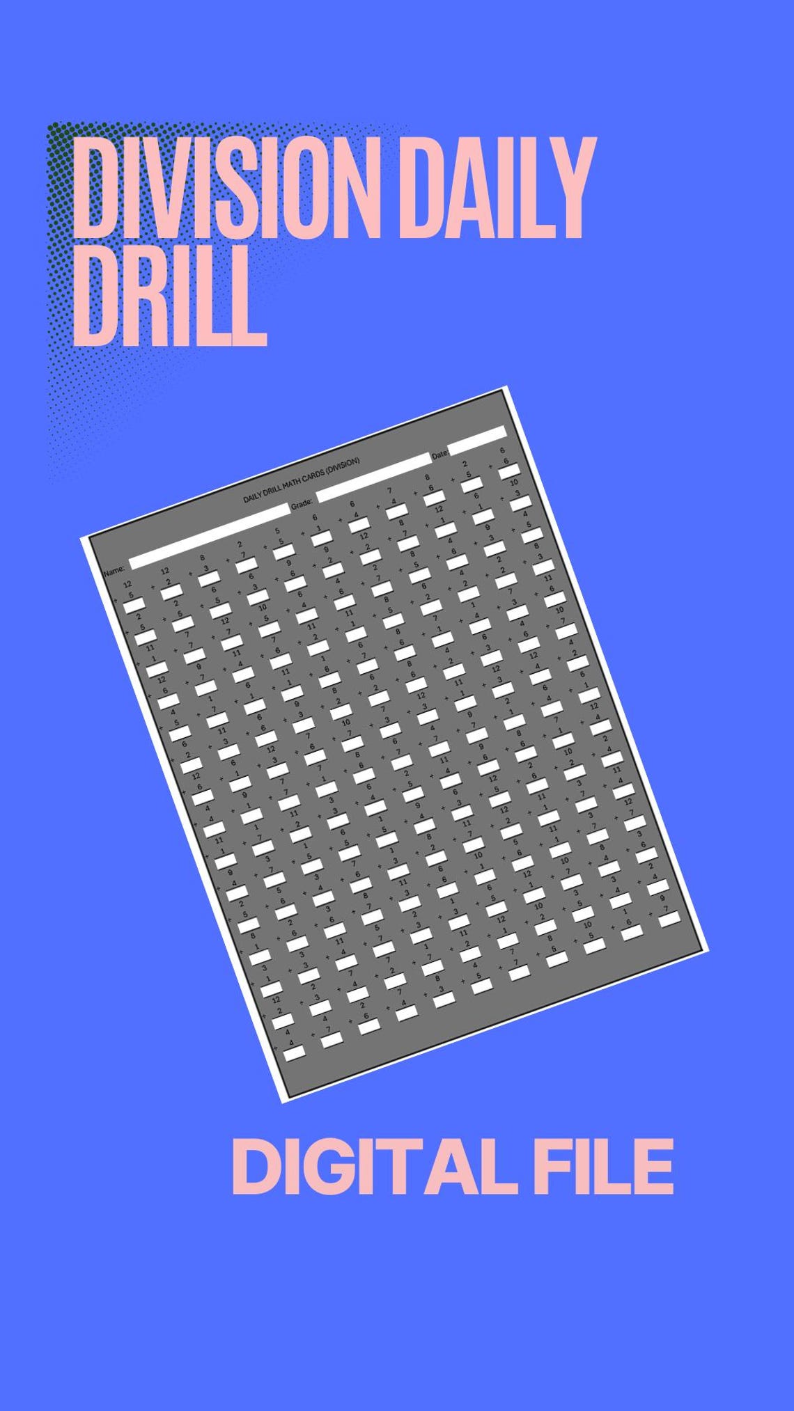 Division Math Drills – 3300+ Problems, Homeschool & Classroom (PDF ...
