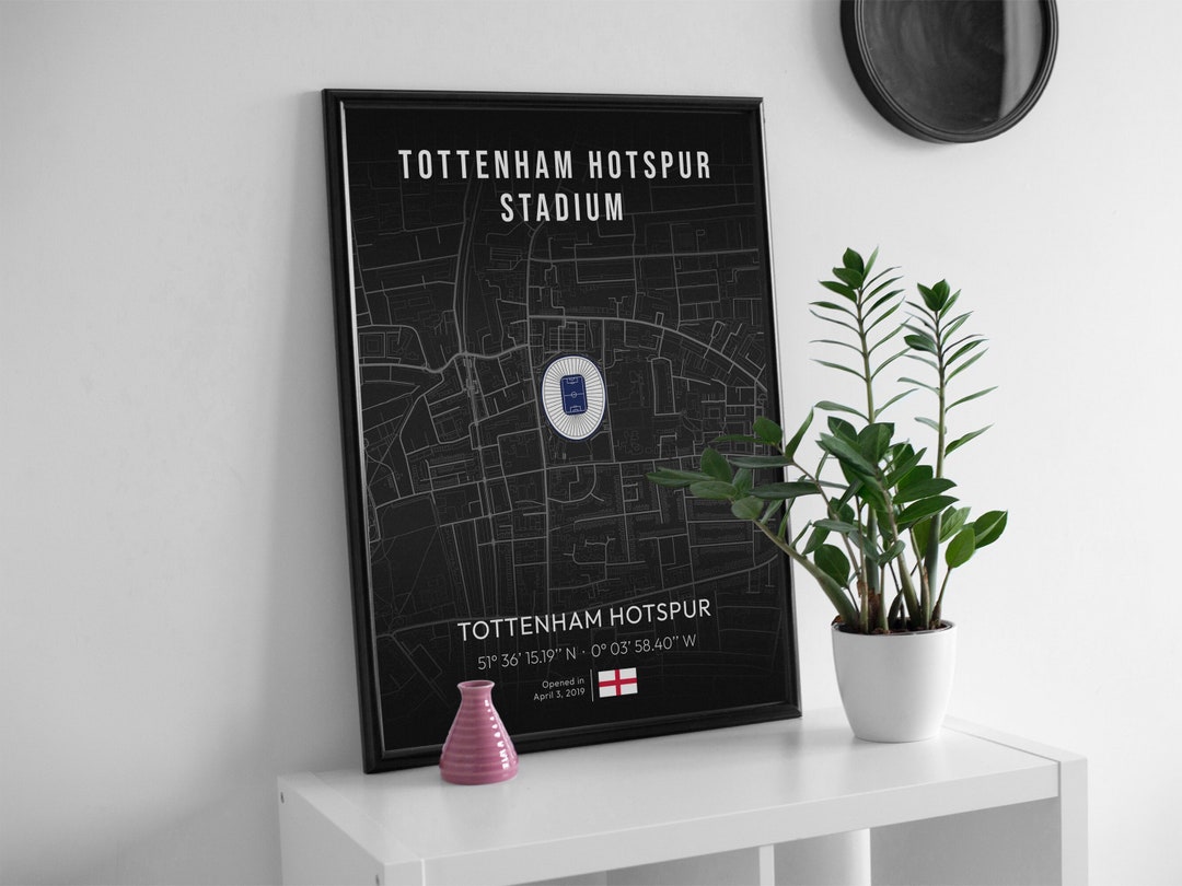 Tottenham Hotspur Stadium Map Poster, Tottenham Stadium Map Print ...