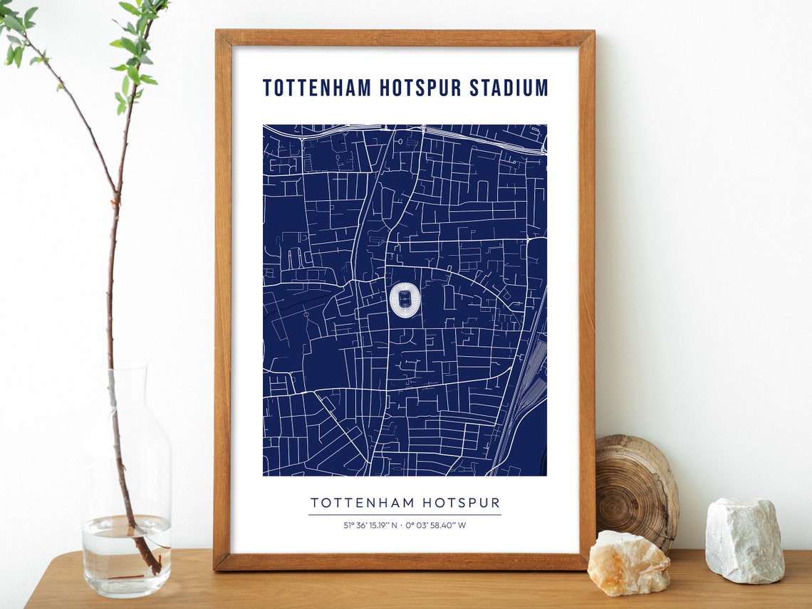 Tottenham Hotspur Stadium Map Poster, Tottenham Stadium Map Print ...