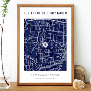 Tottenham Hotspur Stadium Map Poster, Tottenham Stadium Map Print ...