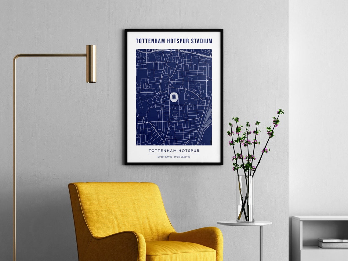 Tottenham Hotspur Stadium Map Poster, Tottenham Stadium Map Print ...