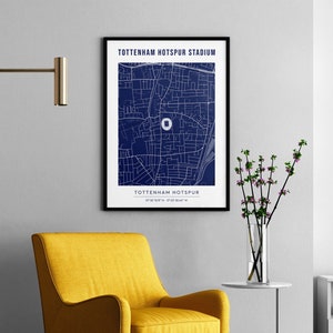 Tottenham Hotspur Stadium Map Poster, Tottenham Stadium Map Print ...
