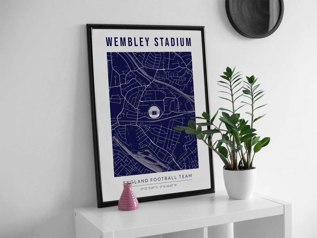 Wembley Stadium Map Poster, Wembley Stadium Map Print, Football Map ...