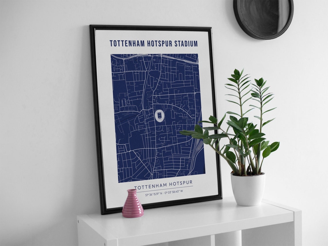 Tottenham Hotspur Stadium Map Poster, Tottenham Stadium Map Print ...