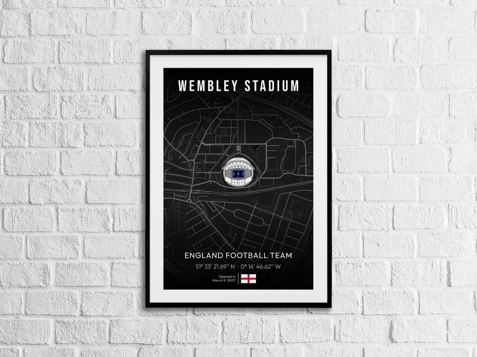 Wembley Stadium Map Poster, Wembley Stadium Map Print, Football Map ...