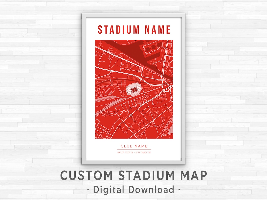 Custom Stadium Map Poster, Custom Stadium Print, Any Stadium Map Poster ...