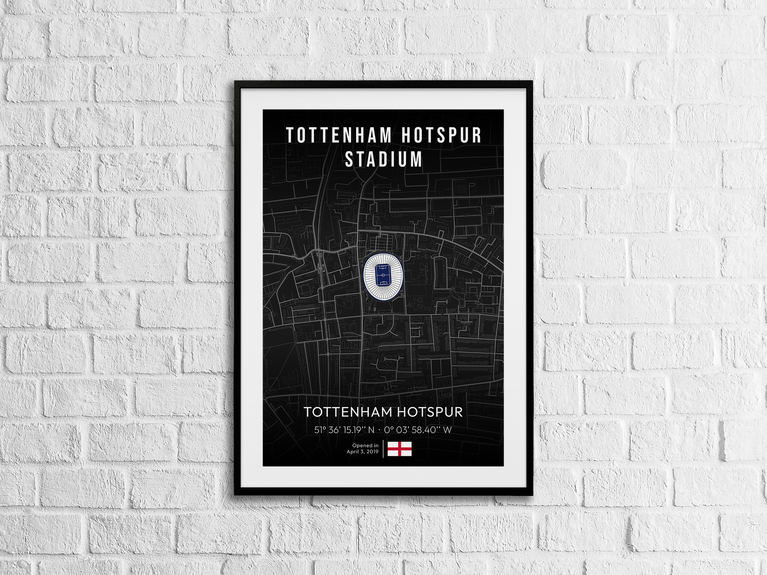 Tottenham Hotspur Stadium Map Poster, Tottenham Stadium Map Print ...