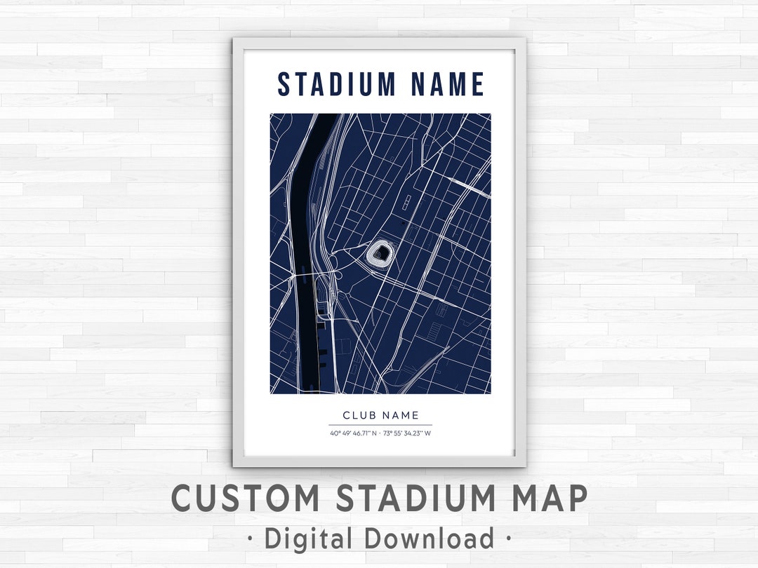 Custom Stadium Map Poster, Custom Stadium Print, Any Stadium Map Poster ...
