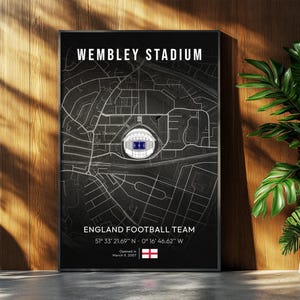 Wembley Stadium Map Poster, Wembley Stadium Map Print, Football Map ...