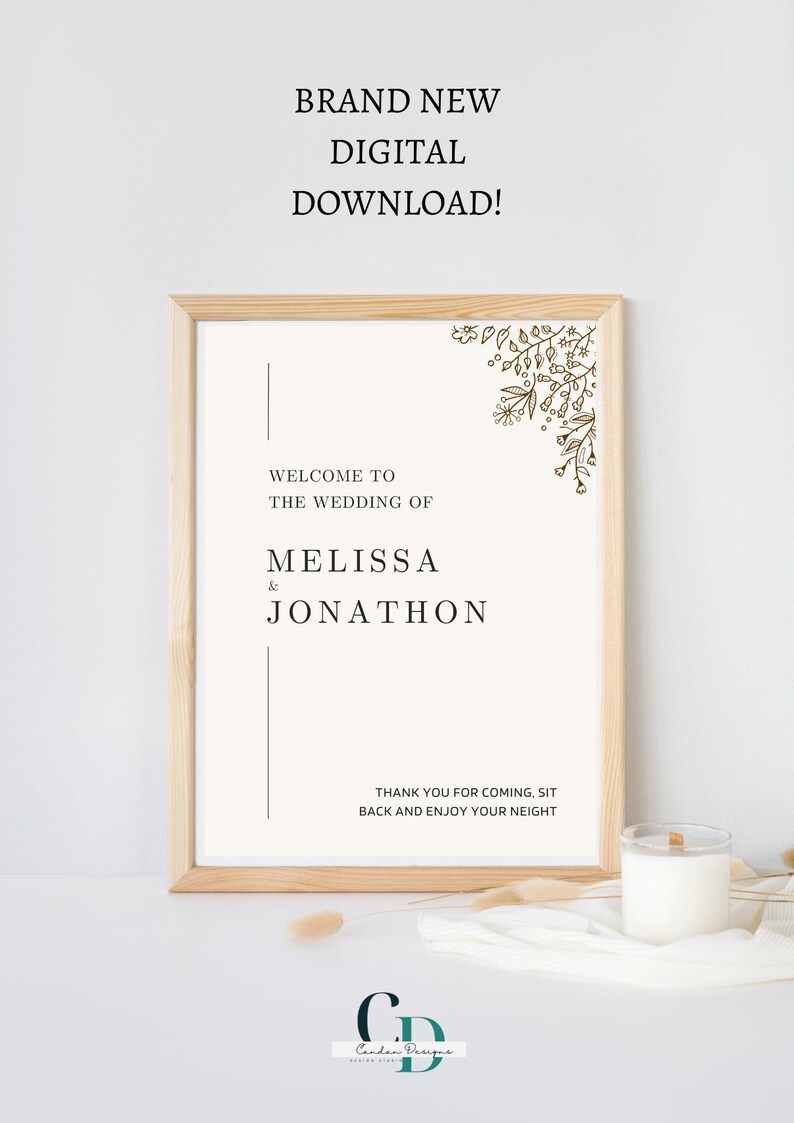 Wedding Sign, Welcome Sign, Thank You Sign, Wedding Invitation - Etsy