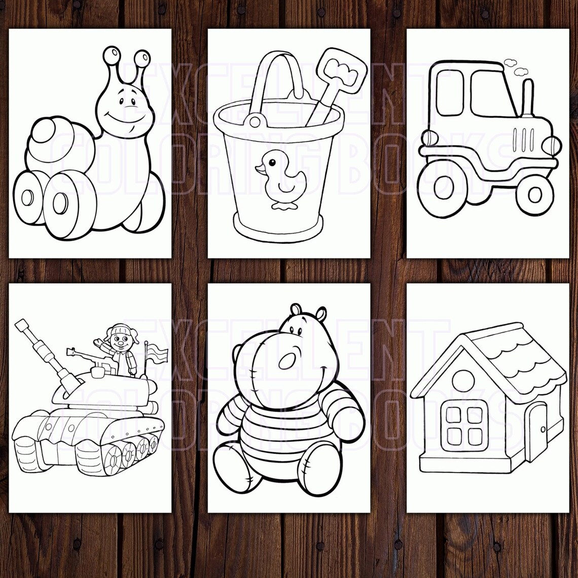 Downloadable Coloring Book for My Child, Coloring Book and Crayons ...